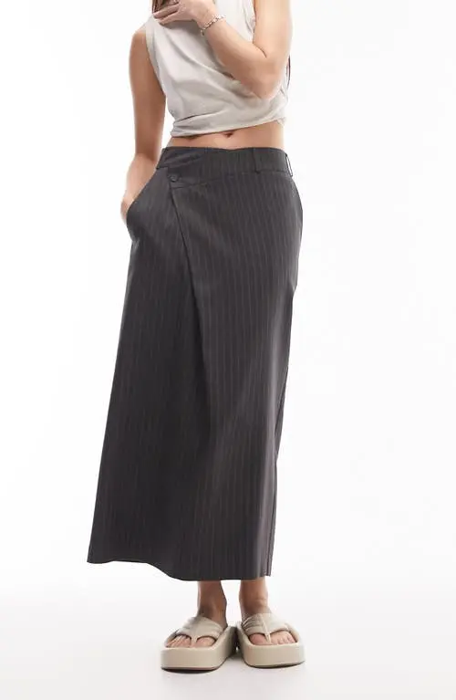 Topshop Pinstriped Maxi Skirt