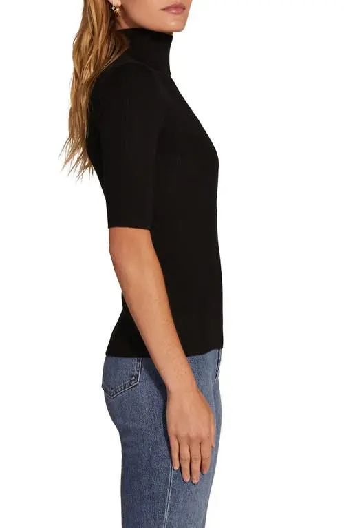 FAVORITE DAUGHTER The Amelia Merino Wool Turtleneck Top - Black