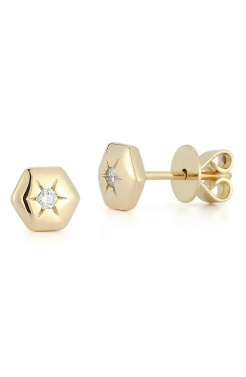 DANA REBECCA DESIGNS Cynthia Rose Diamond Starburst Stud Earrings - Yellow Gold