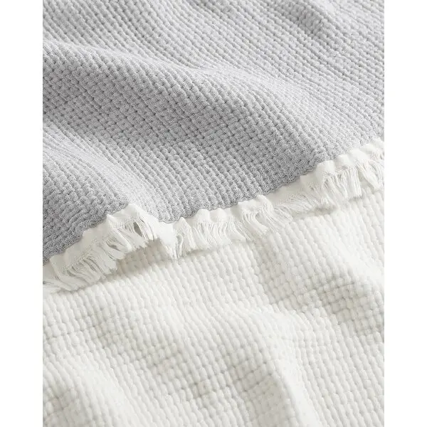 SUNDAY CITIZEN Muslin Cotton Quilt, Queen - Fog