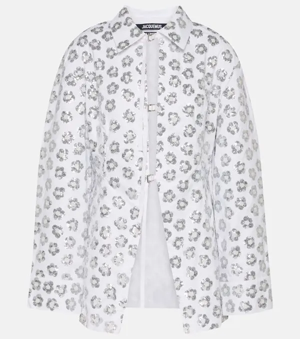 Jacquemus Lavoir Sequinned Cotton-blend Shirt