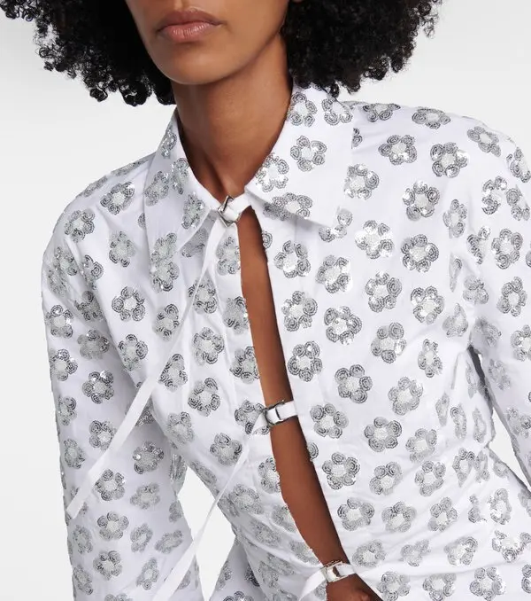 Jacquemus Lavoir Sequinned Cotton-blend Shirt