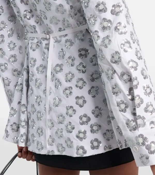 Jacquemus Lavoir Sequinned Cotton-blend Shirt