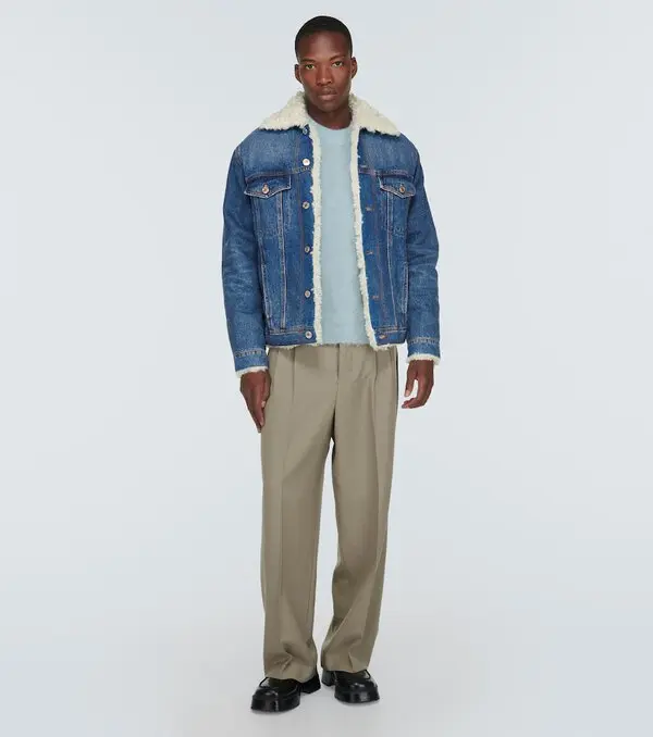 amiur over size tuck design denim jacket Draped in Denim Jacket 