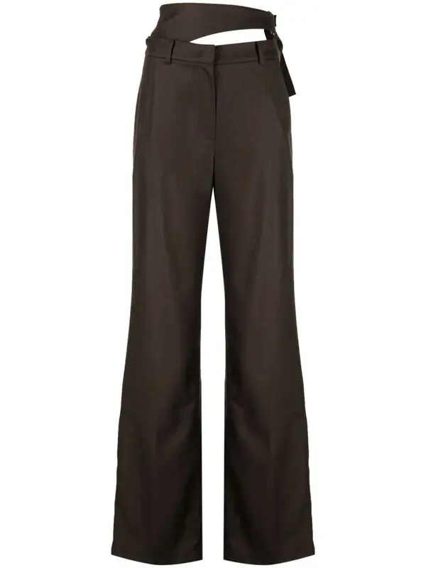 SYSTEM Cut-out Wool Tailored Trousers
