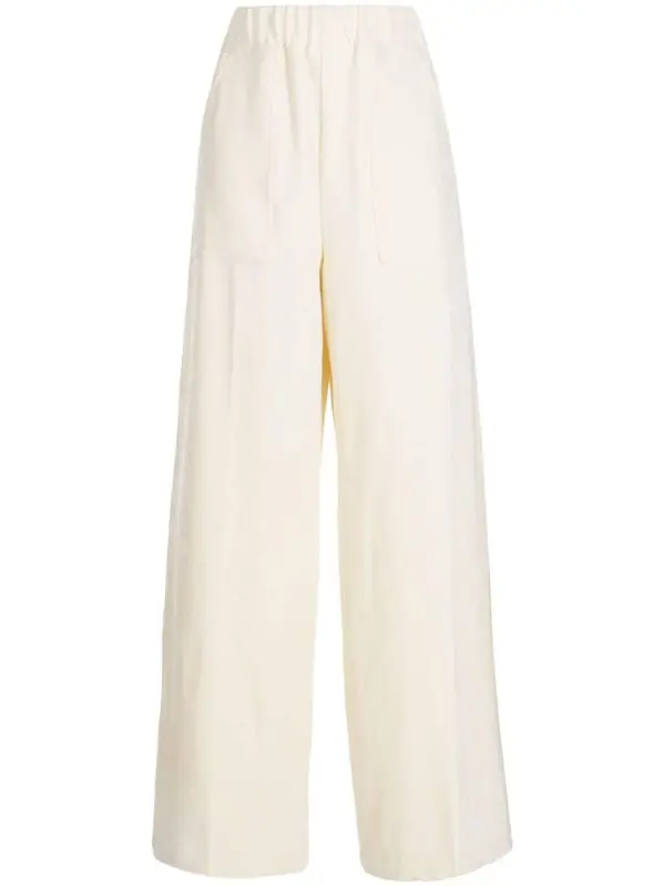 SYSTEM Elasticated-waistband Flared Trousers
