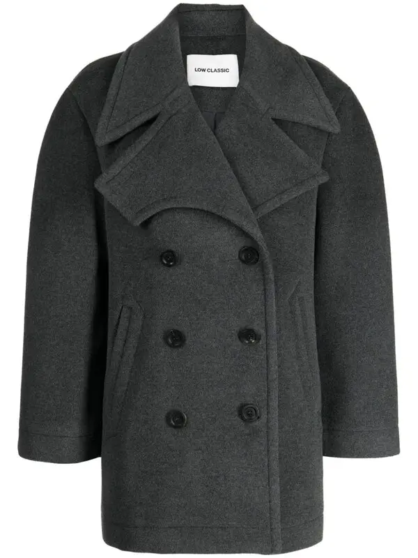 LOW CLASSIC Notched-lapels Double-breasted Coat