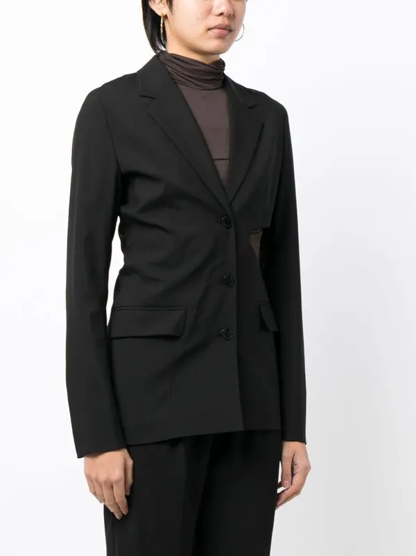 LOW CLASSIC Notched-lapel Cut-out Blazer