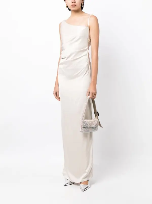 SYSTEM Draped-design Side-slit Dress