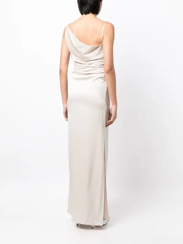 SYSTEM Draped-design Side-slit Dress