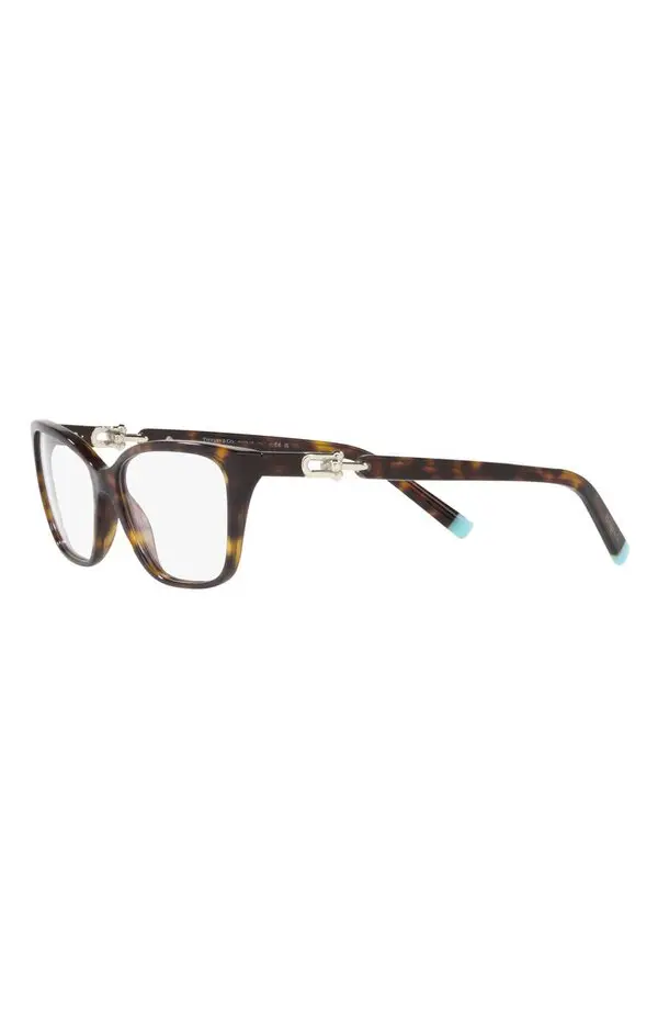 Tiffany & Co. 53mm Rectangle Eyeglasses - Havana