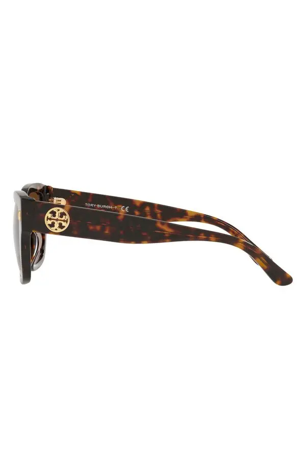 Tory Burch 53mm Gradient Rectangle Sunglasses