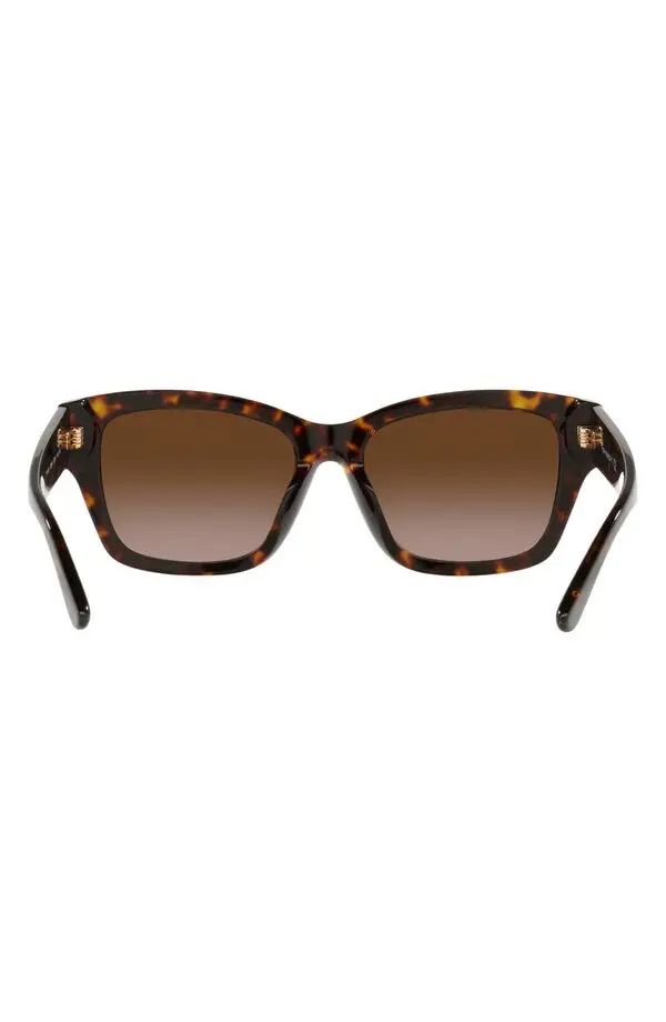 Tory Burch 53mm Gradient Rectangle Sunglasses