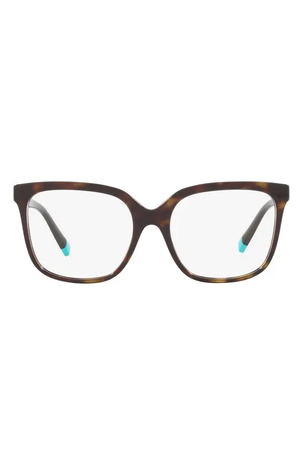 Tiffany & Co. 54mm Square Eyeglasses - Havana
