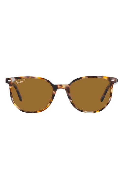 Ray-ban Elliot Polarized Square Sunglasses - Brown Havana