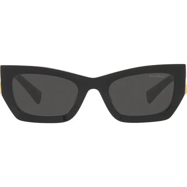 Miu Miu 53mm Rectangular Sunglasses - Black