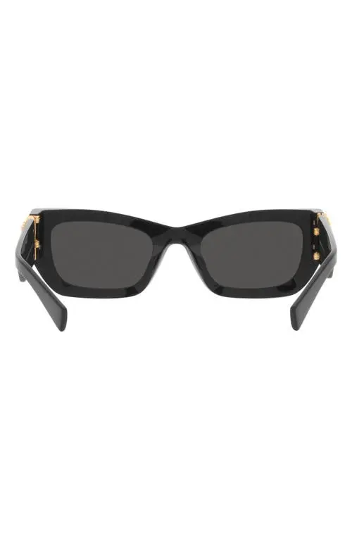 Miu Miu 53mm Rectangular Sunglasses - Black