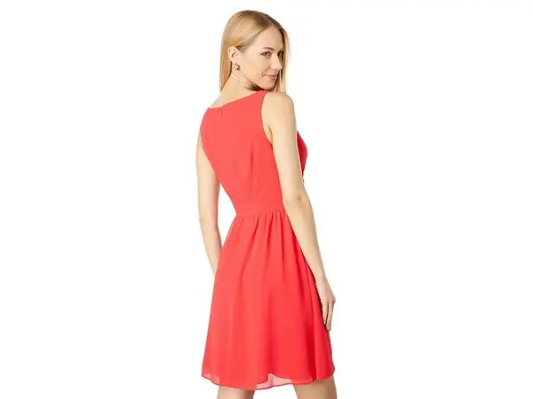Vince Camuto Chiffon Twist Front Fit-and-flare Dress