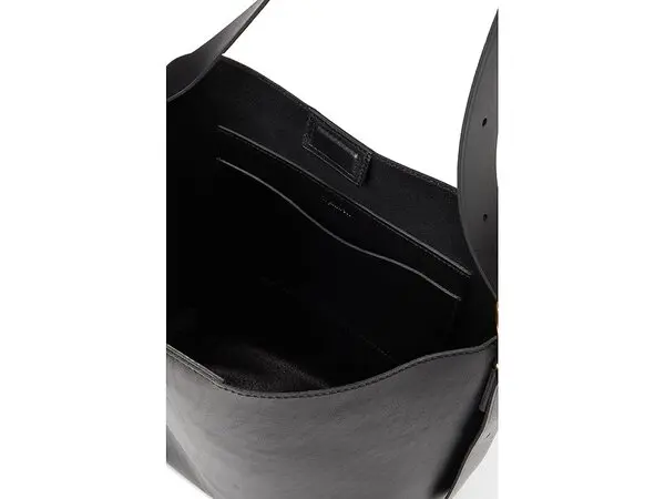 Madewell The Essential Bucket Tote In Leather - Black