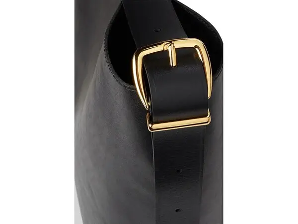 Madewell The Essential Bucket Tote In Leather - Black