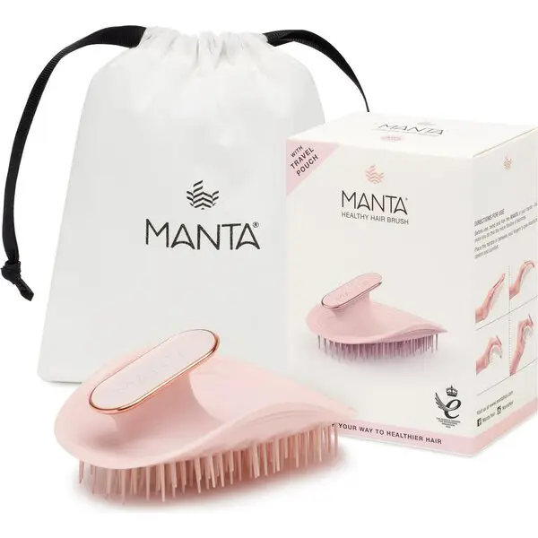 MANTA The Gentle Brush For Healthier Hair & Scalp - Pink