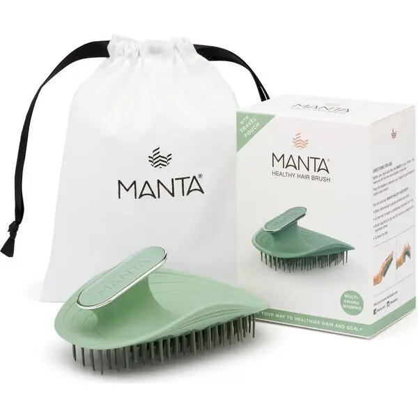 MANTA The Gentle Brush For Healthier Hair & Scalp - Serene Green