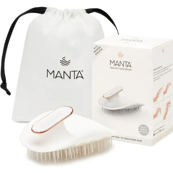MANTA The Gentle Brush For Healthier Hair & Scalp - White