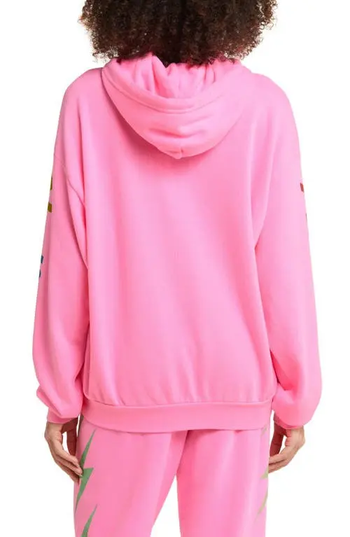 Aviator Nation Relaxed Graphic Hoodie - Neon Pink