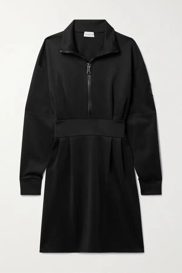 Moncler Pleated Ponte Mini Dress