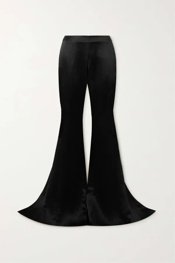 ANN DEMEULEMEESTER Elfa Satin Flared Pants