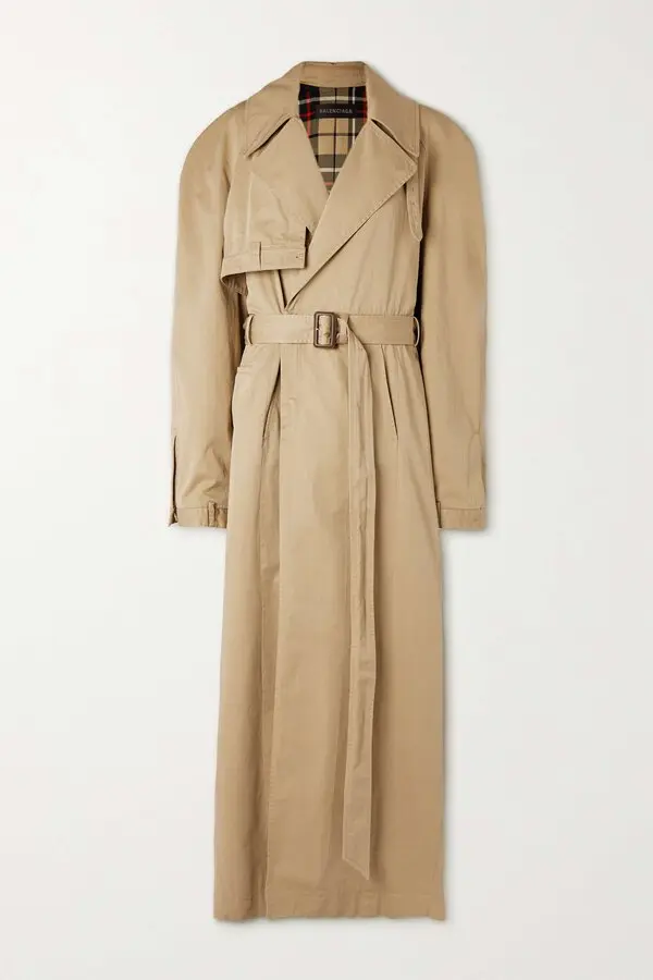 Balenciaga Oversized Asymmetric Cotton-twill Trench Coat