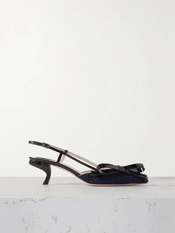 ROGER VIVIER Virgule 55 Slingback Pumps - Blue