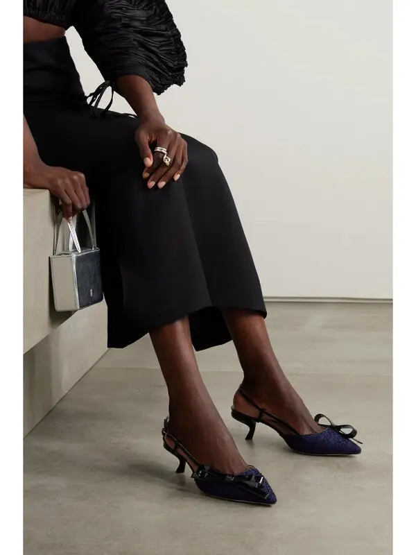 ROGER VIVIER Virgule 55 Slingback Pumps - Blue
