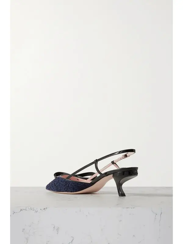 ROGER VIVIER Virgule 55 Slingback Pumps - Blue