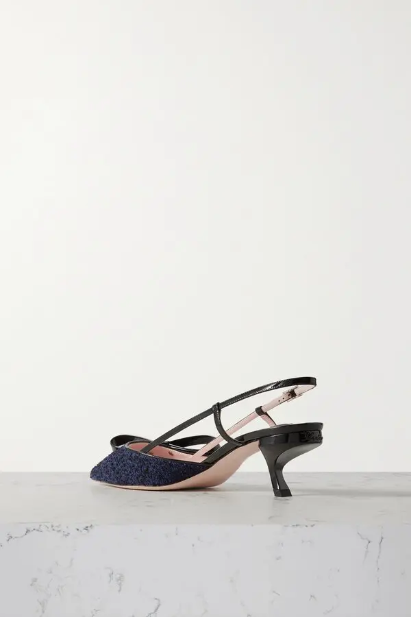 ROGER VIVIER Virgule 55 Slingback Pumps - Blue