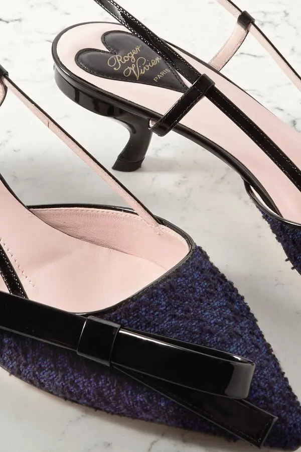 ROGER VIVIER Virgule 55 Slingback Pumps - Blue