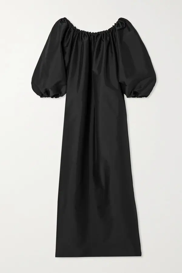 Bernadette Bobby Gathered Taffeta Maxi Dress