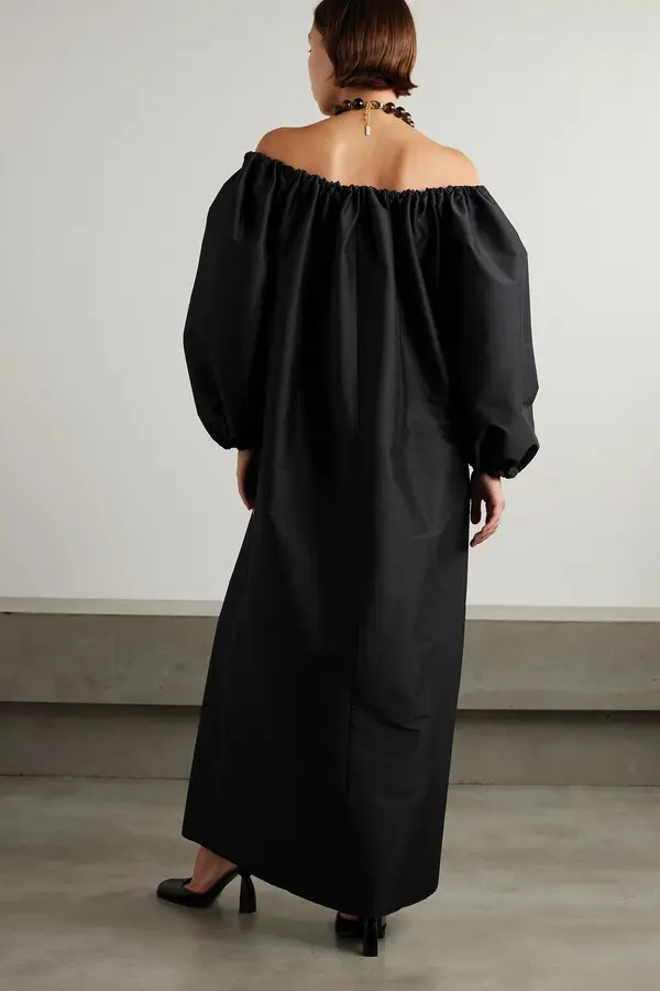 Bernadette Bobby Gathered Taffeta Maxi Dress