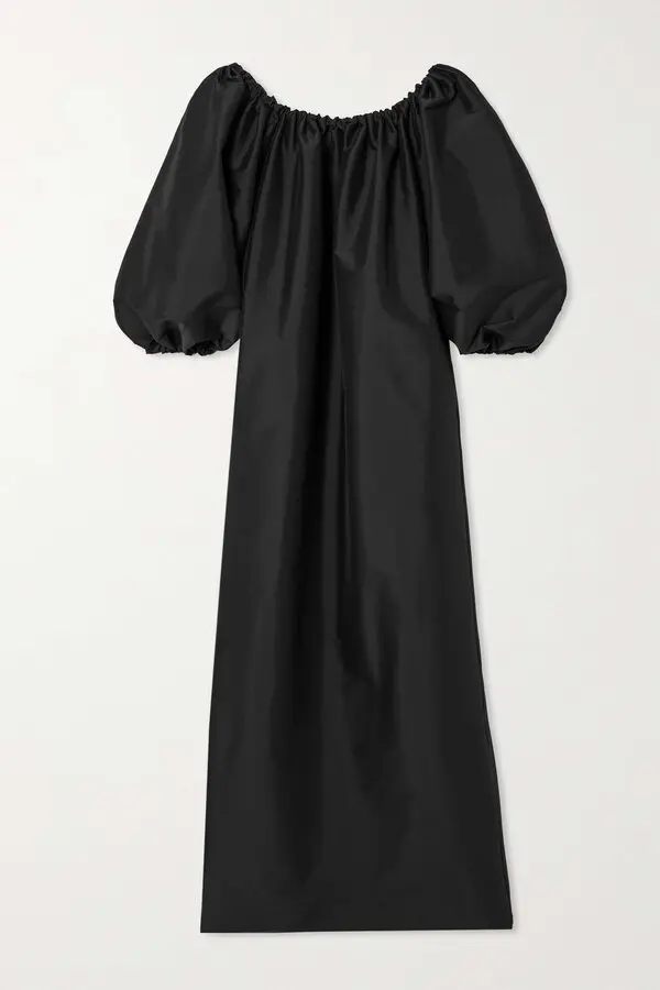 Bernadette Bobby Gathered Taffeta Maxi Dress