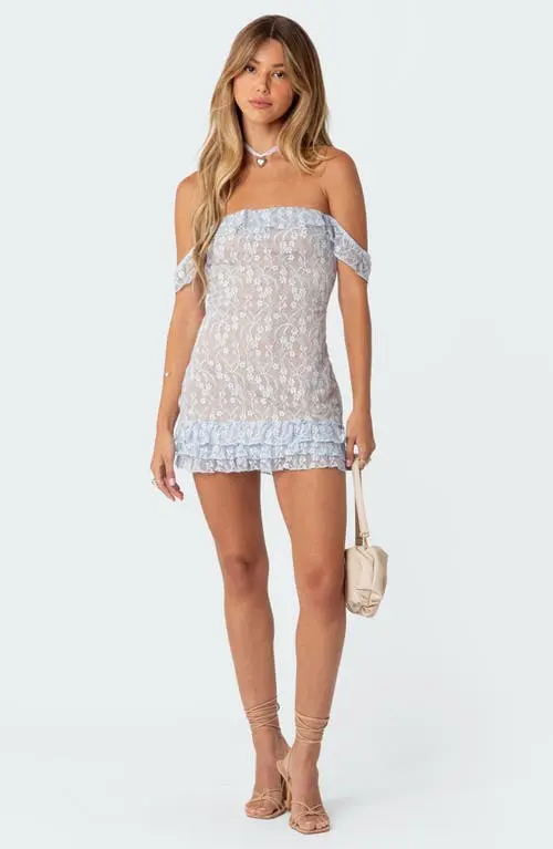 EDIKTED Paradise Lace Mini Dress
