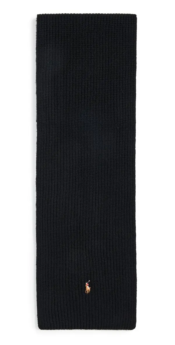 Polo Ralph Lauren Signature Knit Scarf - Polo Black