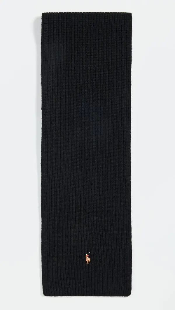 Polo Ralph Lauren Signature Knit Scarf - Polo Black