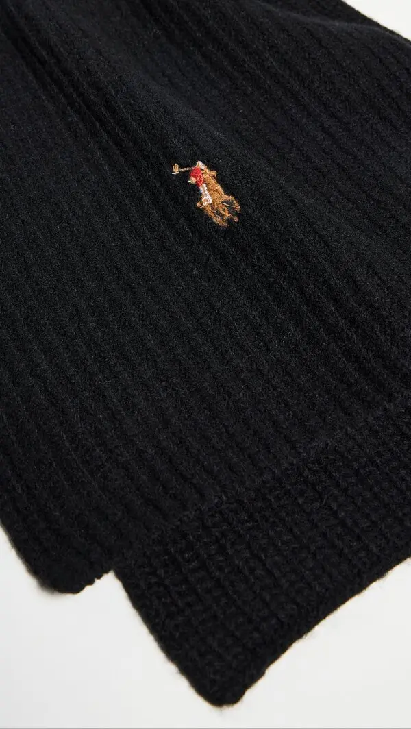 Polo Ralph Lauren Signature Knit Scarf - Polo Black