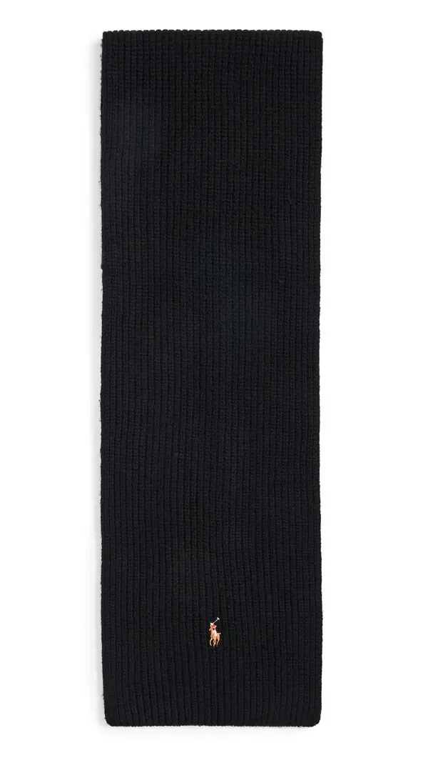 Polo Ralph Lauren Signature Knit Scarf - Polo Black