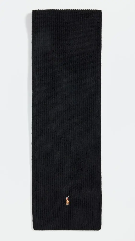 Polo Ralph Lauren Signature Knit Scarf - Polo Black