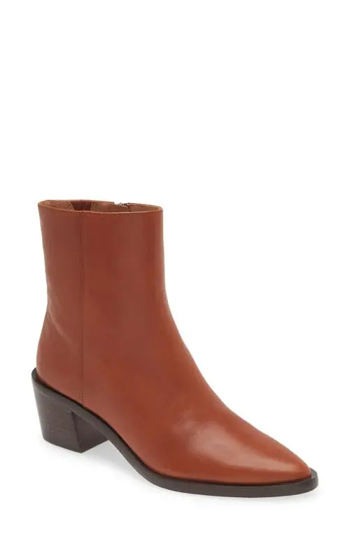 Madewell The Darcy Leather Ankle Boots Warm Cinnamon Editorialist