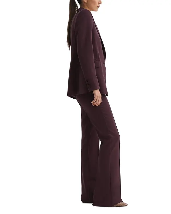 REISS Gabi Flare Leg Trousers - Berry
