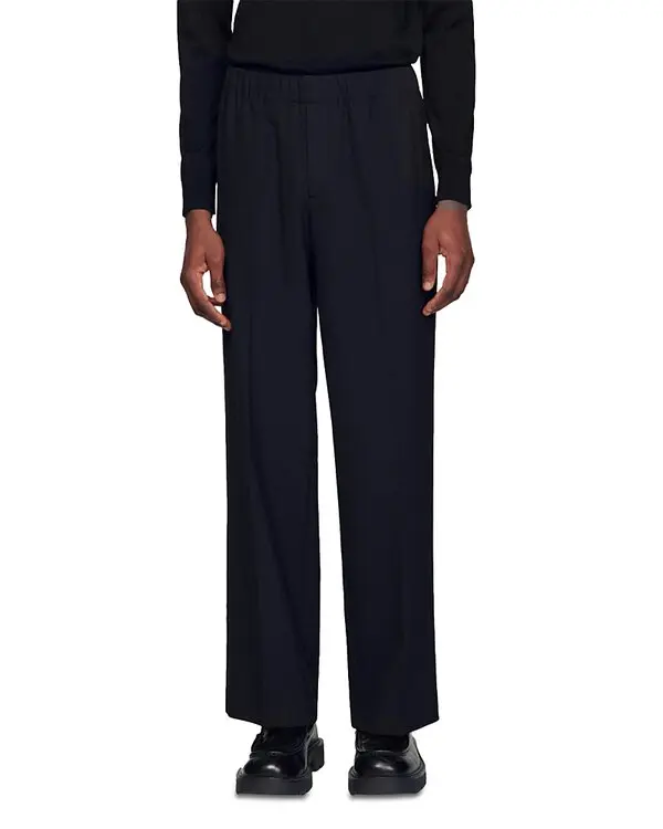 Sandro Wide Leg Trousers - Black