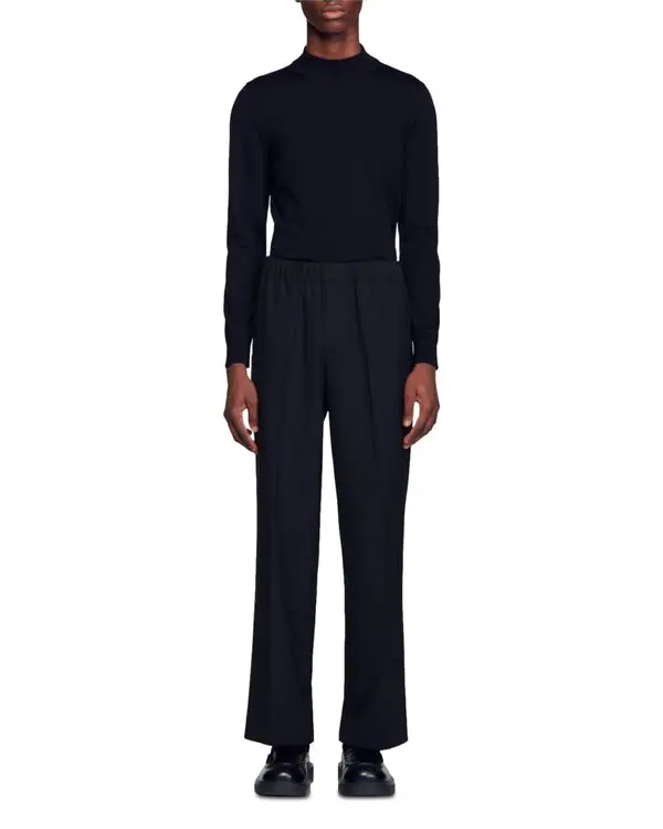 Sandro Wide Leg Trousers - Black