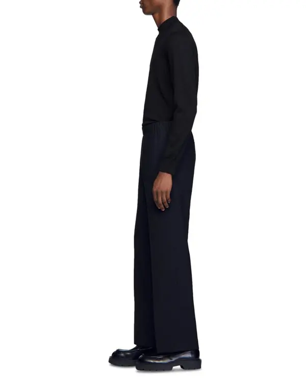 Sandro Wide Leg Trousers - Black